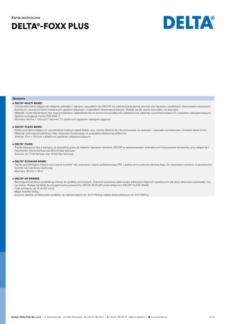 Delta Foxx Plus – Blachodachówki i pokrycia dachowe Nowy Targ | Okno-Dach